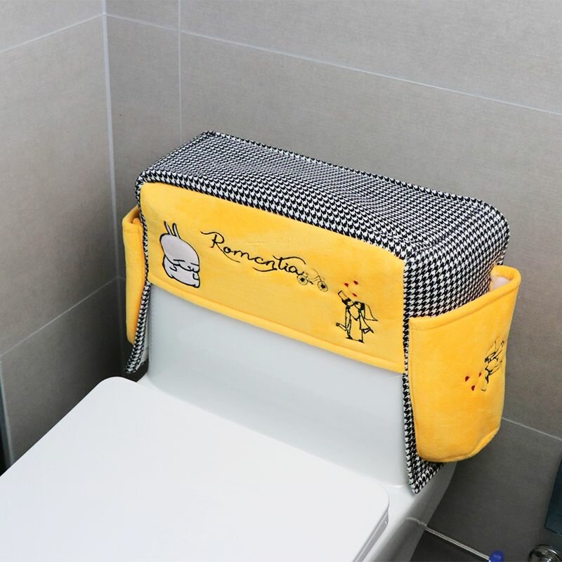 Чехол для бачка унитаза, полка для хранения на бачке унитаза, пылезащитный чехол, трёхкомпонентный комплект для унитаза в стиле интернет-селебрити, антиударная сумка для хранения.