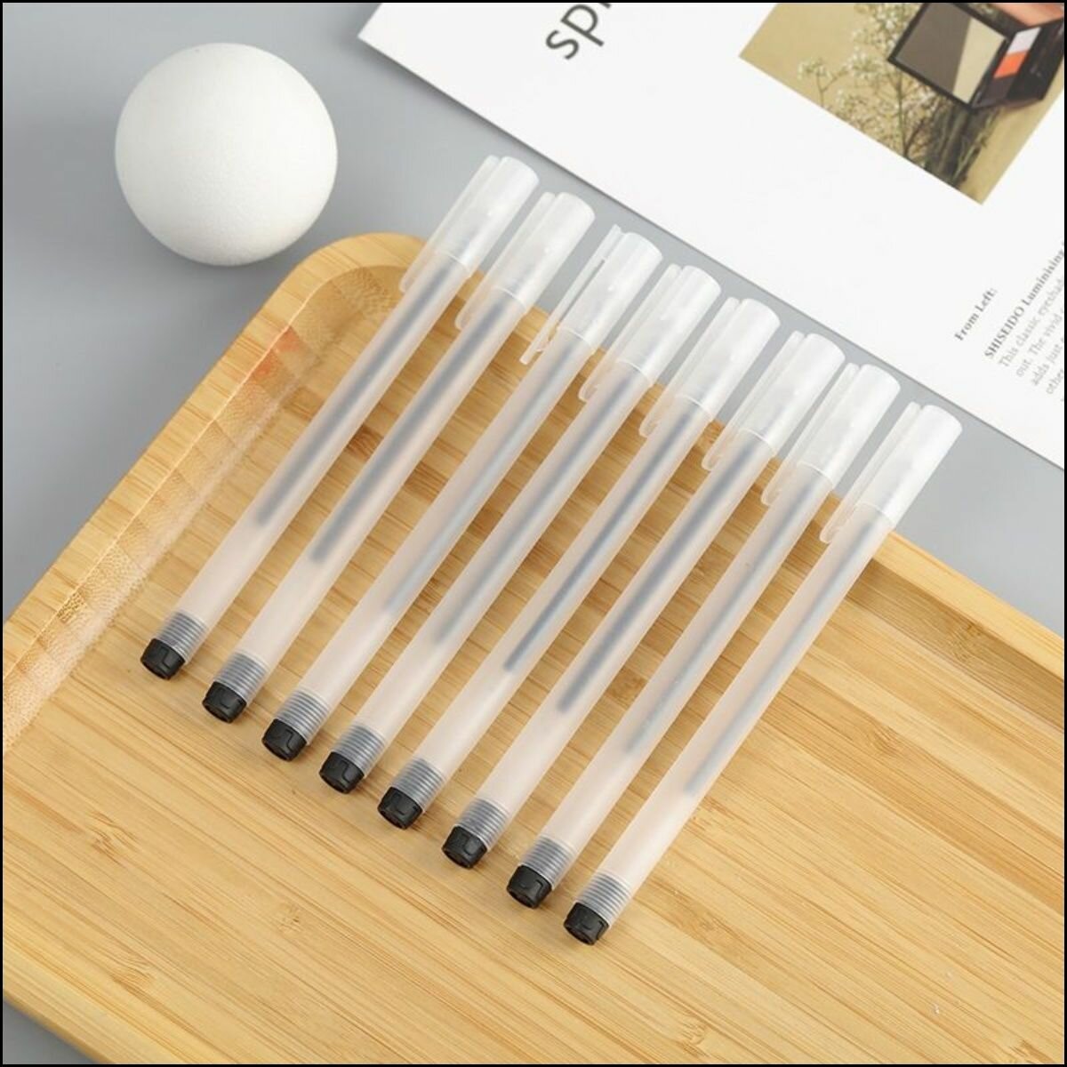 5 Темные гелевые ручки Черные чернила Студенческие ручки