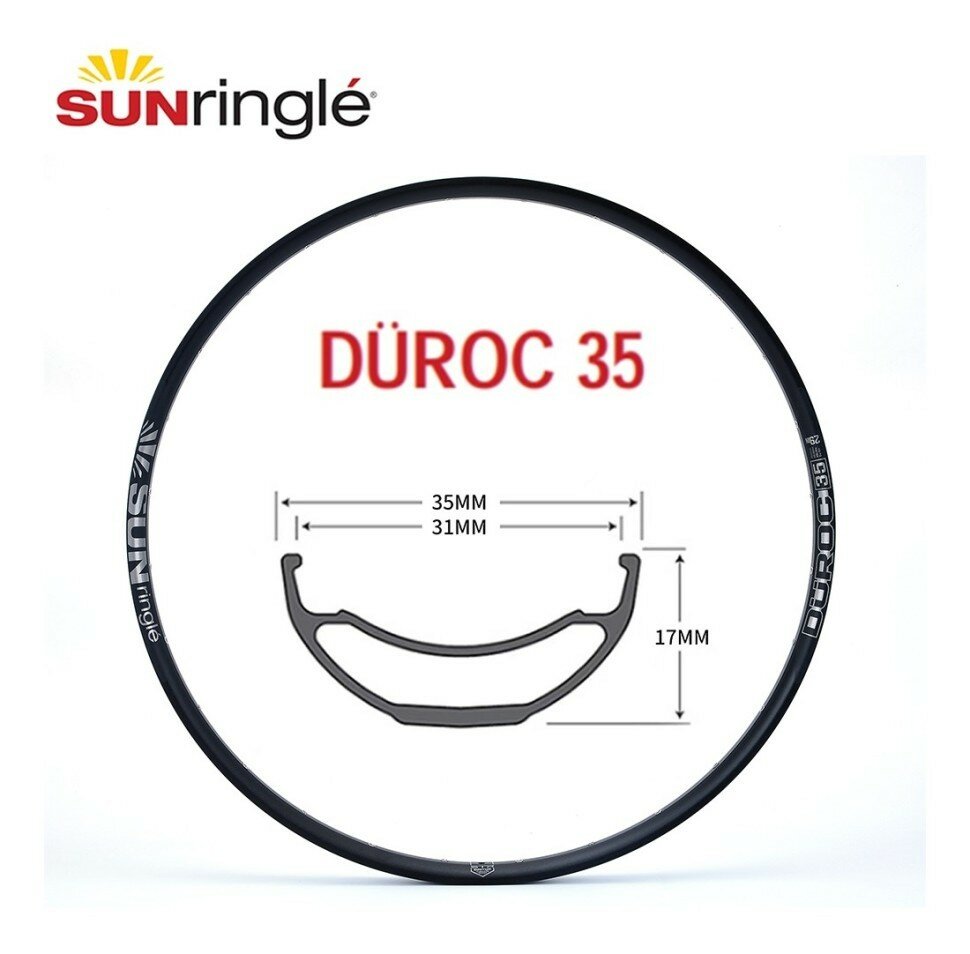 Обод 29" 32h SunRingle Duroc 35 Sleeved Black, пистонированный (SK8E14P13605C)