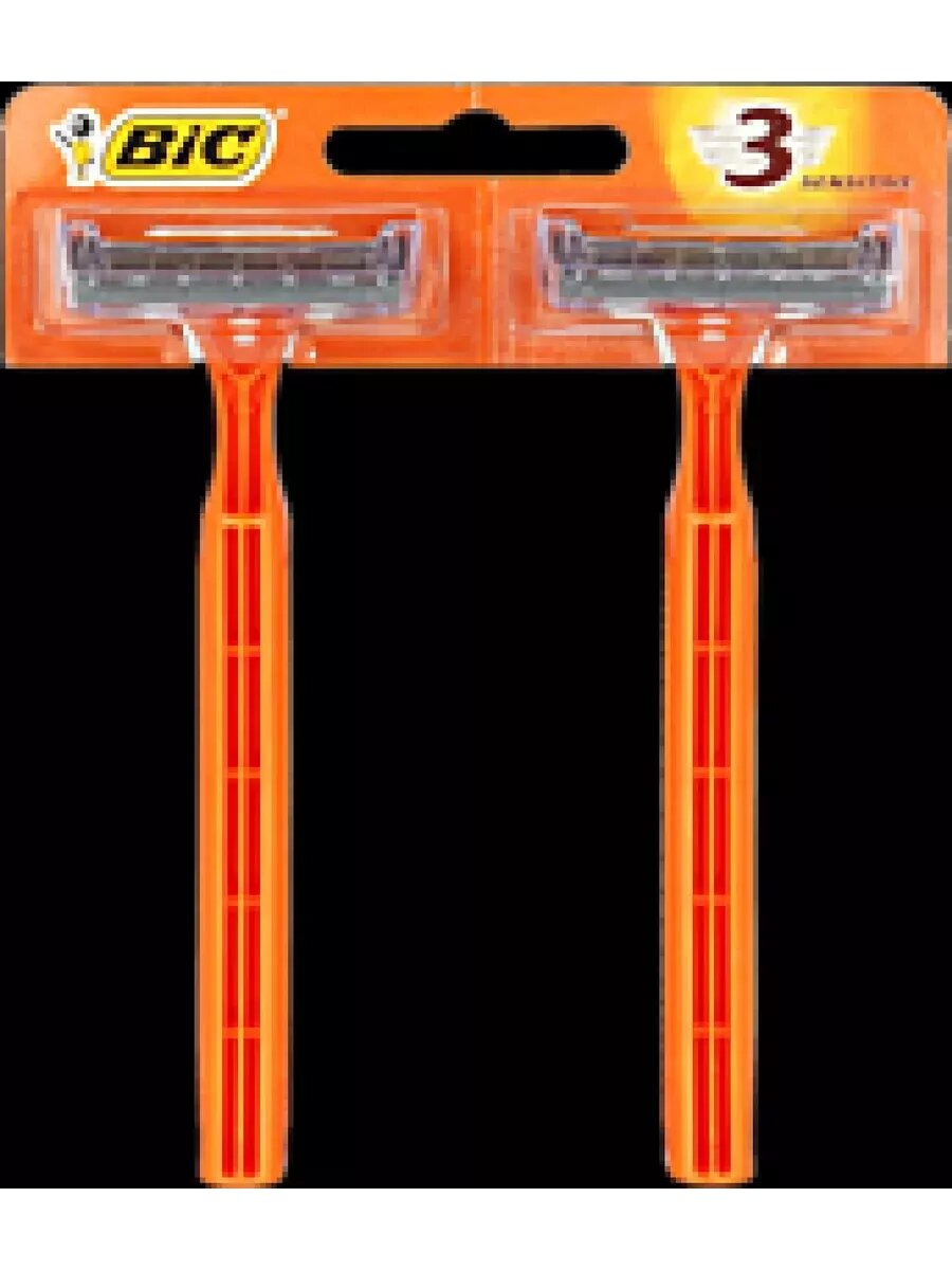 Станки одноразовые BIC 3 Sensitive (на карте) с тремя -6шт.