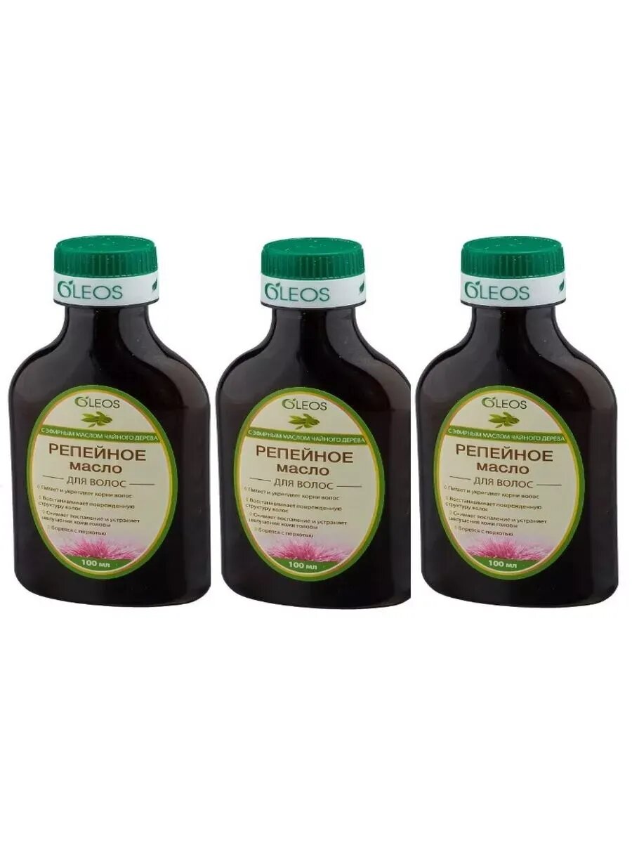 Масло репейное с эфирным маслом чайного дерева 100 мл-3шт