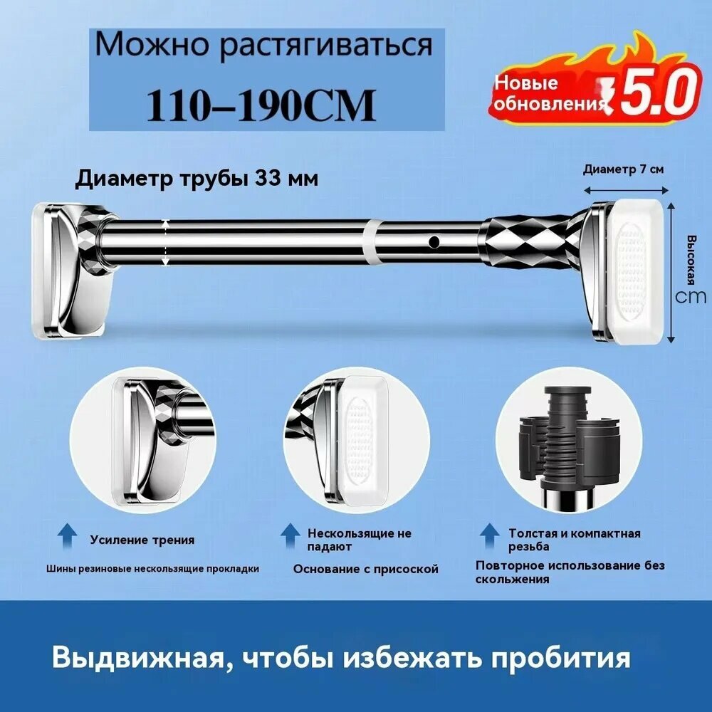 Карниз для эркера 1 ряд Телескопический