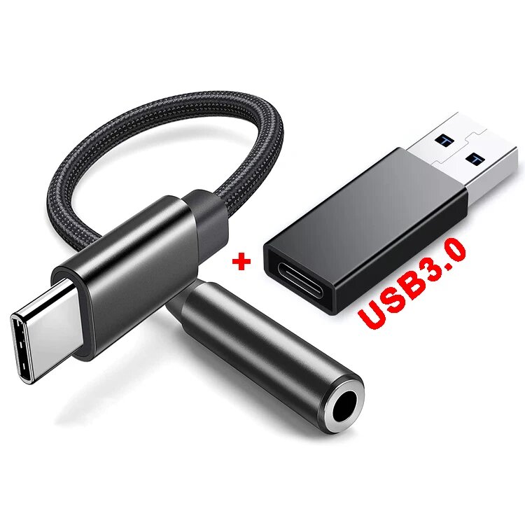 HIFI ЦАП Усилитель для наушников USB Type-C до 3,5 мм DAC w USB3.0 Adapter
