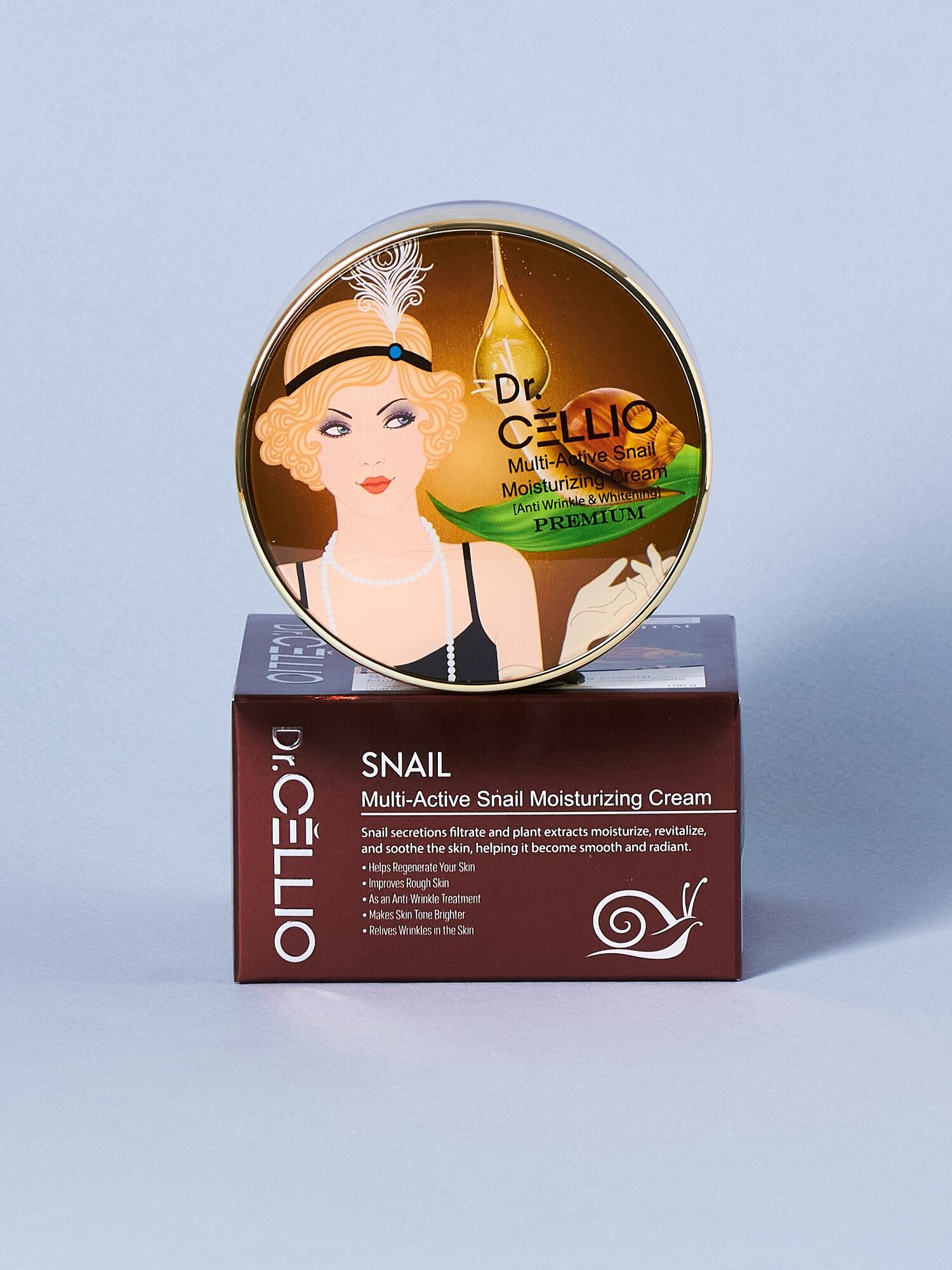 Dr. CELLIO Увлажняющий крем с муцином улитки 100 г Multi Active Snail Moisturizing Cream
