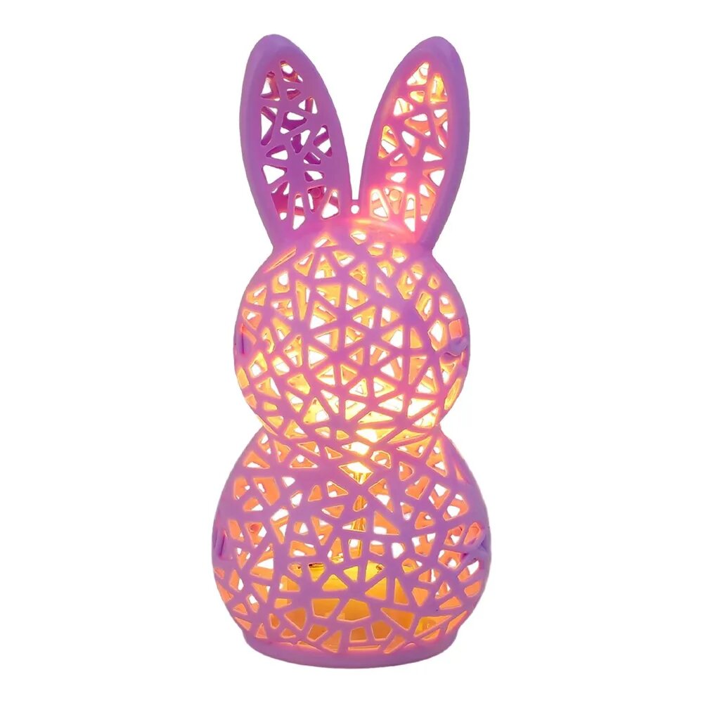 Пасхальный ажурный фонарь с зайцем, пастельный светодиодный светильник для дома и сада