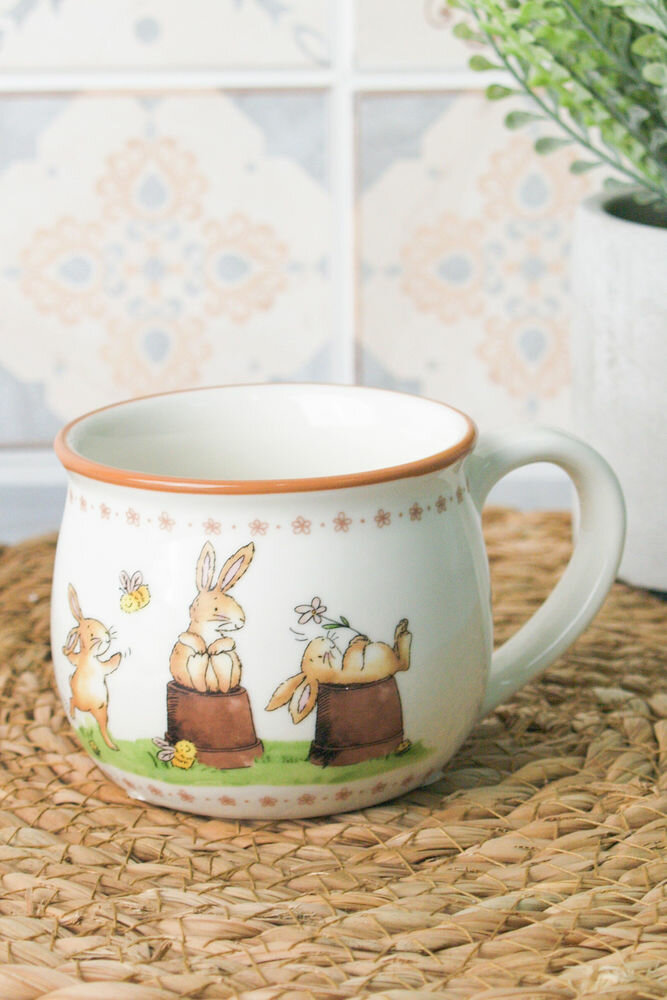 Кружка зайки И пчёлки, фарфор, 180 мл, Boltze 2043707-3