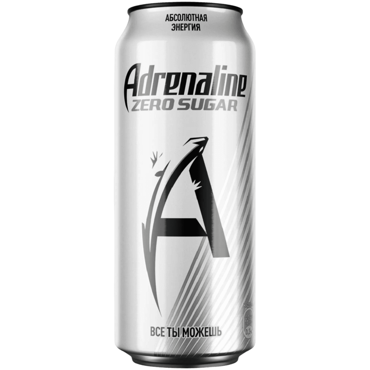 Энергетический напиток Adrenaline Silver Energy Zero Sugar без сахара 0,449 л ж/б