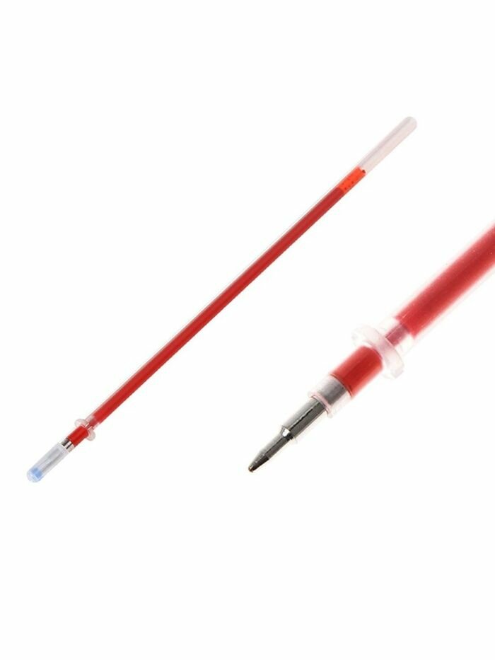 Набор стерженей гелевых 50 шт, красные чернила, 128 мм, D пишущего узла 0.5 мм