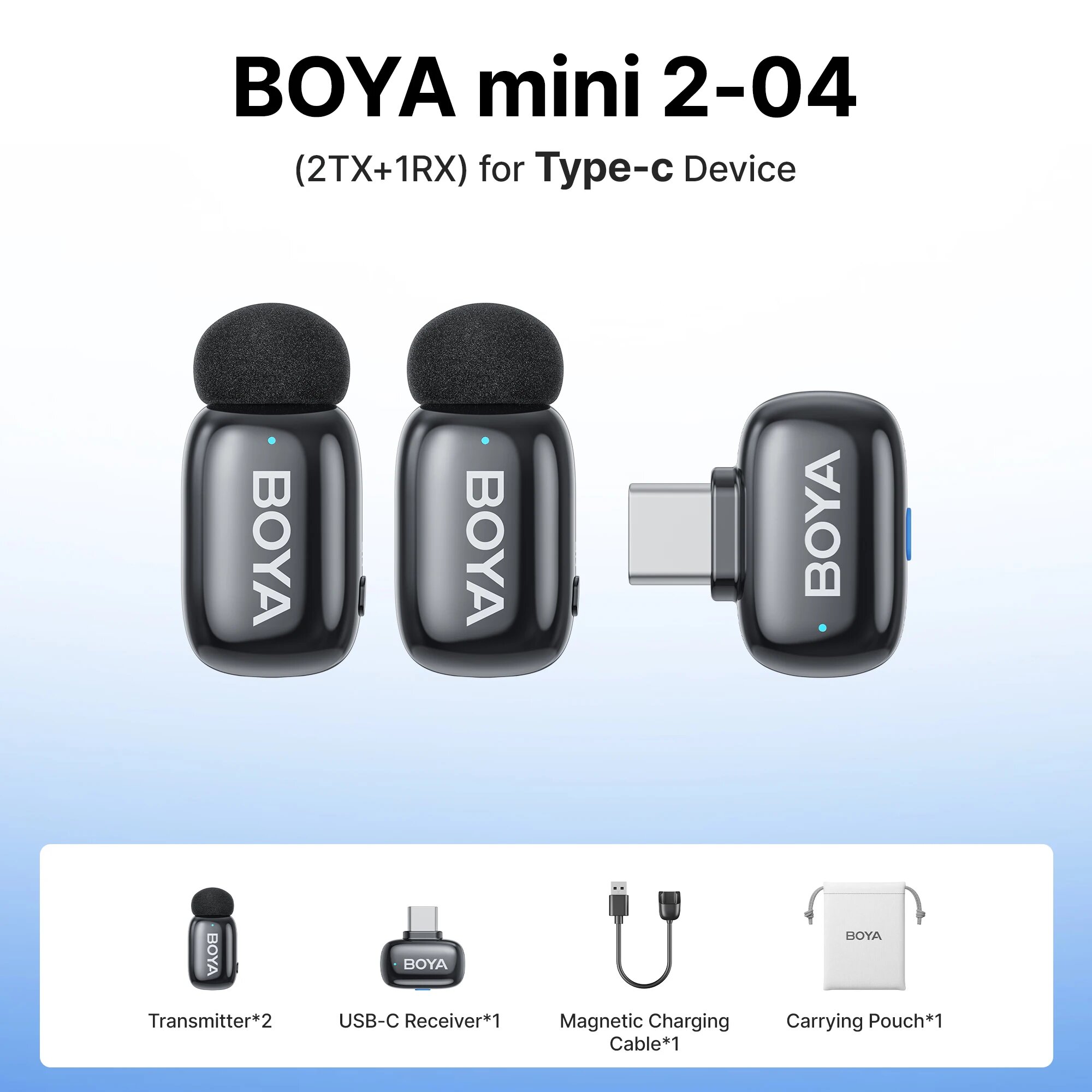 BOYA Mini 2 беспроводной микрофон