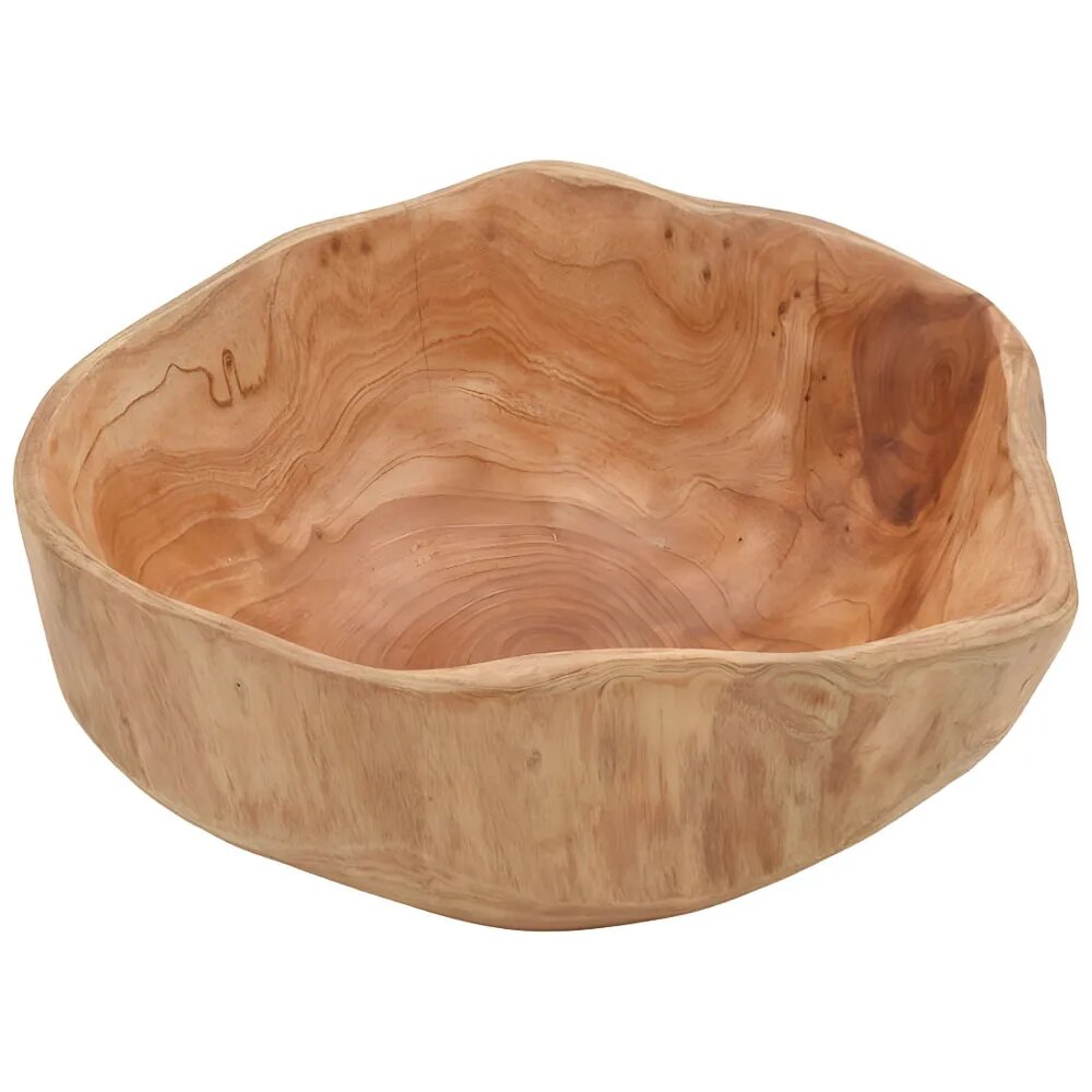 ACDANC Деревянная фруктовая чаша, блюдо для конфет, поднос для фруктов, резьба по дереву, диаметр 20-24 см, 2 шт.