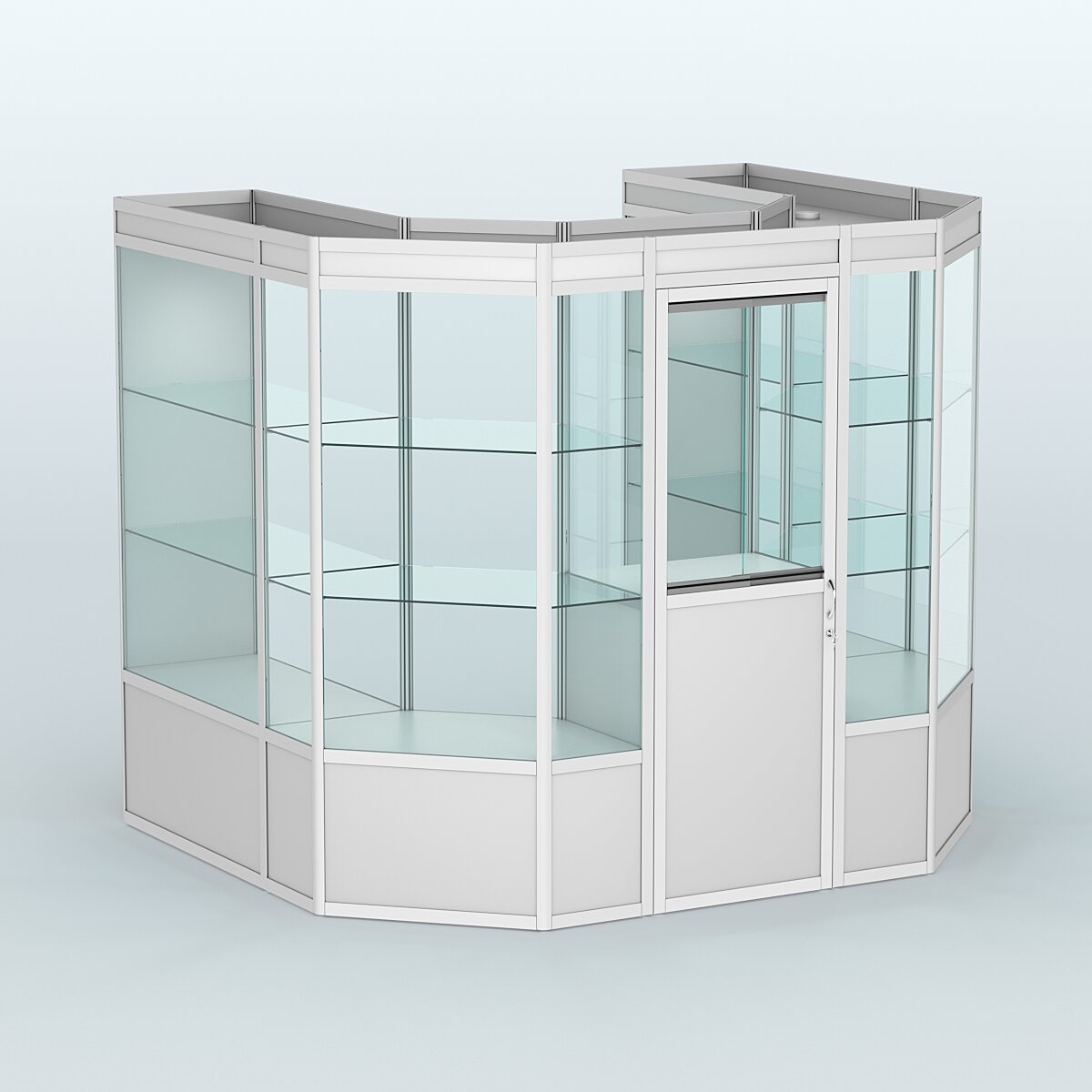 Павильон из профиля пристенный №3а ( 4,32 кв. м), Серый