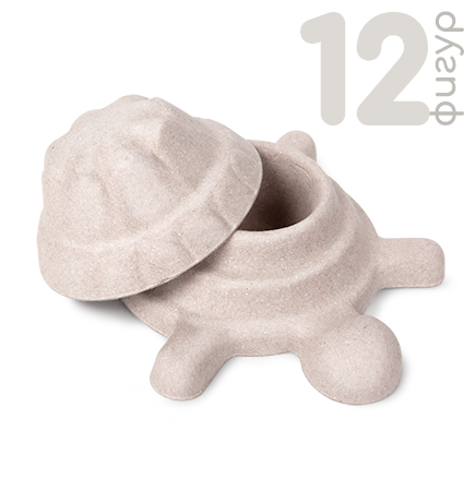 Набор фигур шар-папье "Черепашка" для декора и росписи, 12 штук, 13x11x5 см