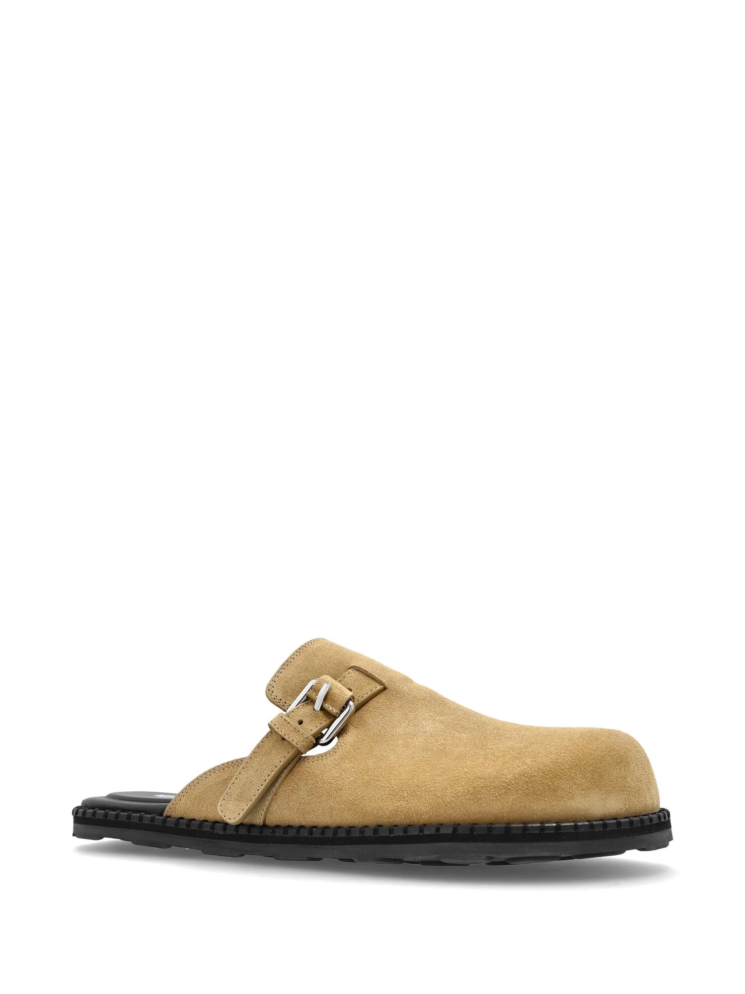 Мюли MOSCHINO Buckled suede mules, размер 45, разноцветный — фото 1