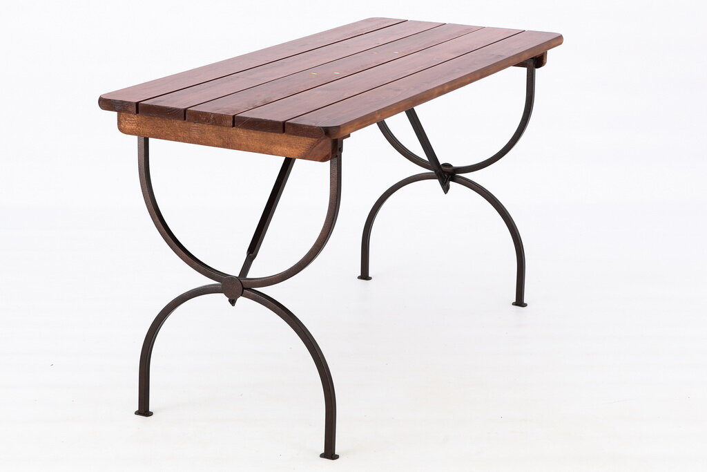 Стол садовый складной фотон Тироль 150х60х78 см, массив сосны, сталь