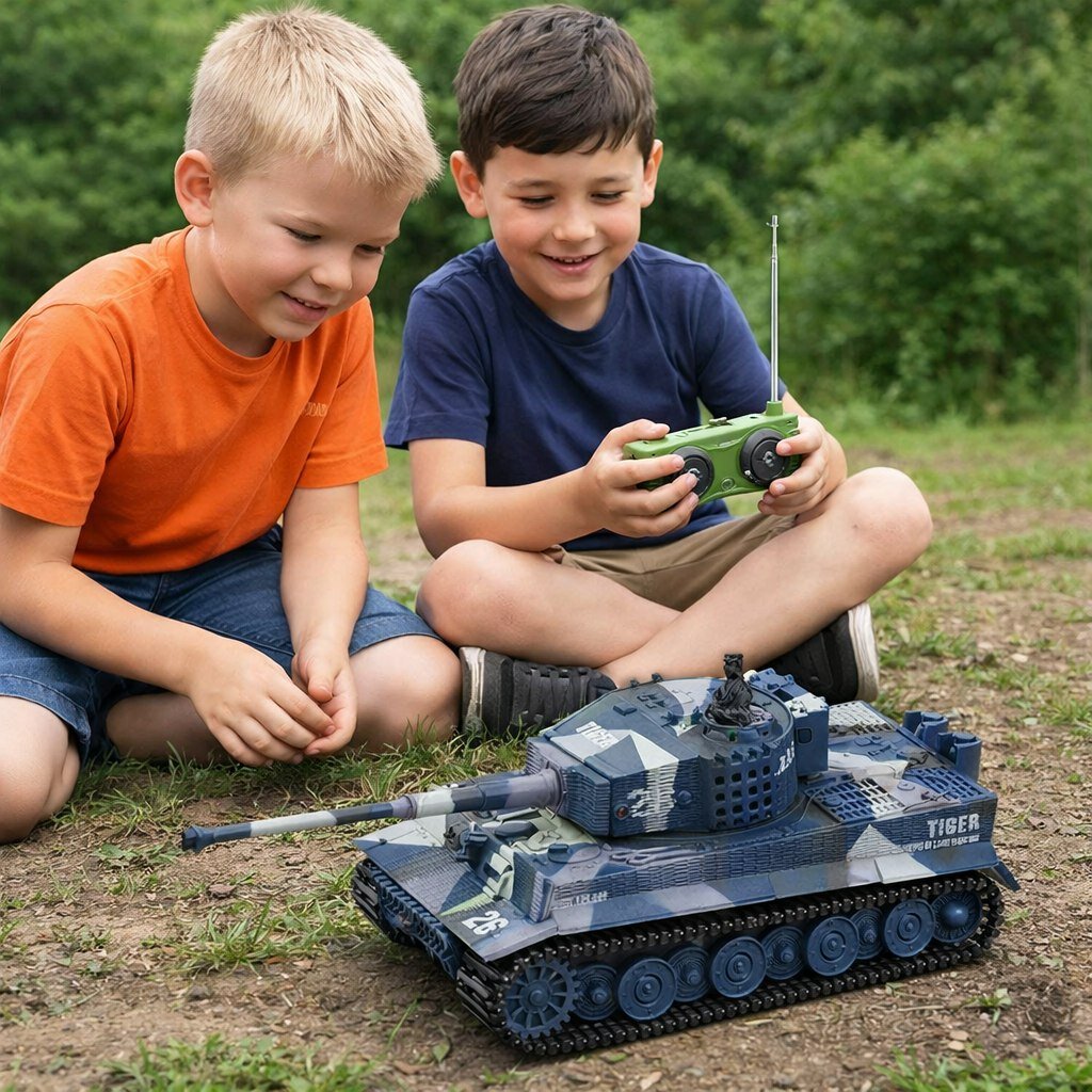 Радиоуправляемый танк Great Wall Tiger (серый камуфляж, 40MHz, 1:72) - 2117-3