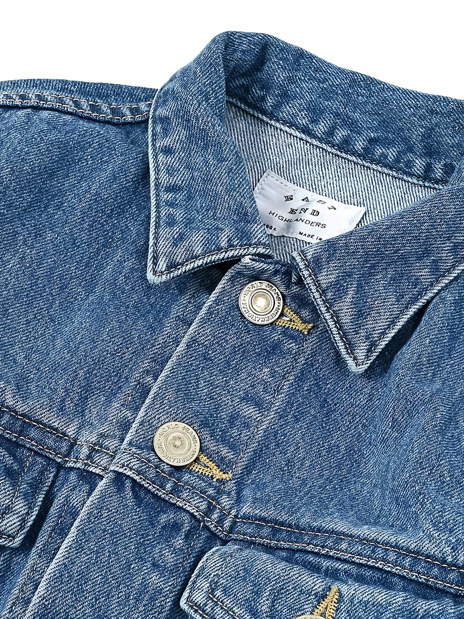 Куртка джинсовая EAST END HIGHLANDERS Buttoned chest-pocket jacket, размер 10 лет, Синий принт — фото 1