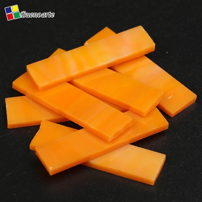 Витражное стекло для мозаики Буеноде Оранжевый, SF51b