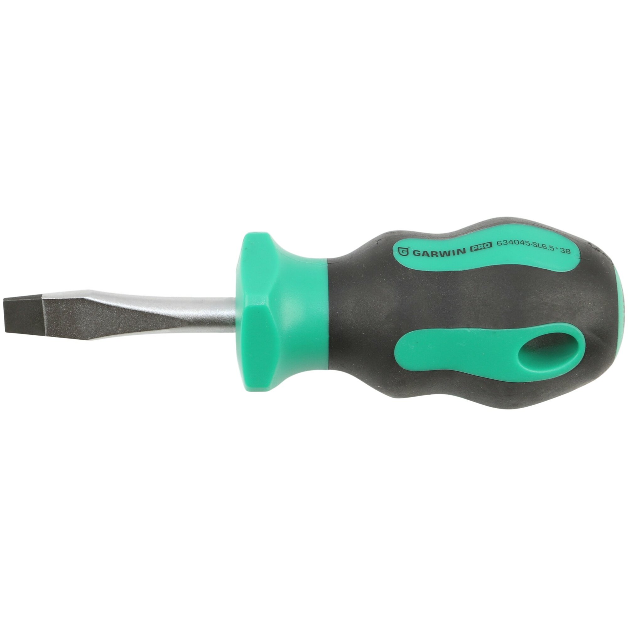 GARWIN PRO 634045-SL6,5*38 Отвертка профессиональная короткая SL6.5, 38 мм