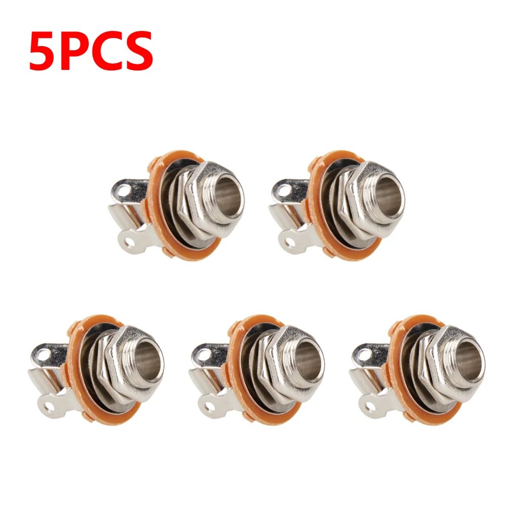 5pcs моно разъем для гитары 1/4"