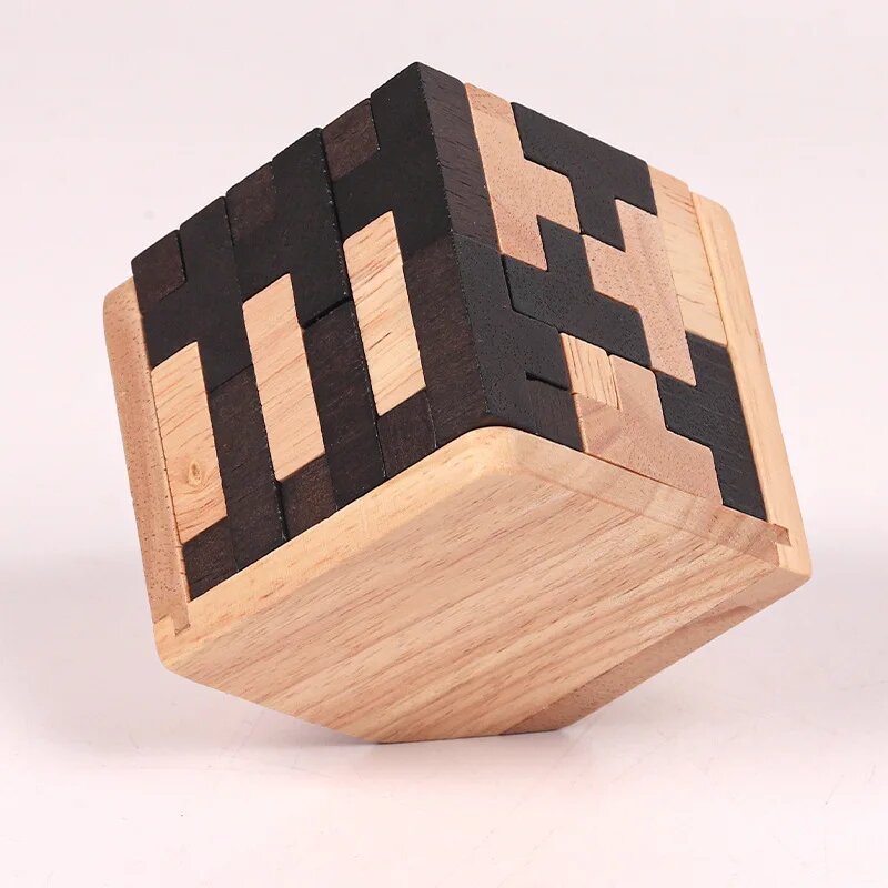 Деревянная 3D-головоломка IQ Toys 54T Cube