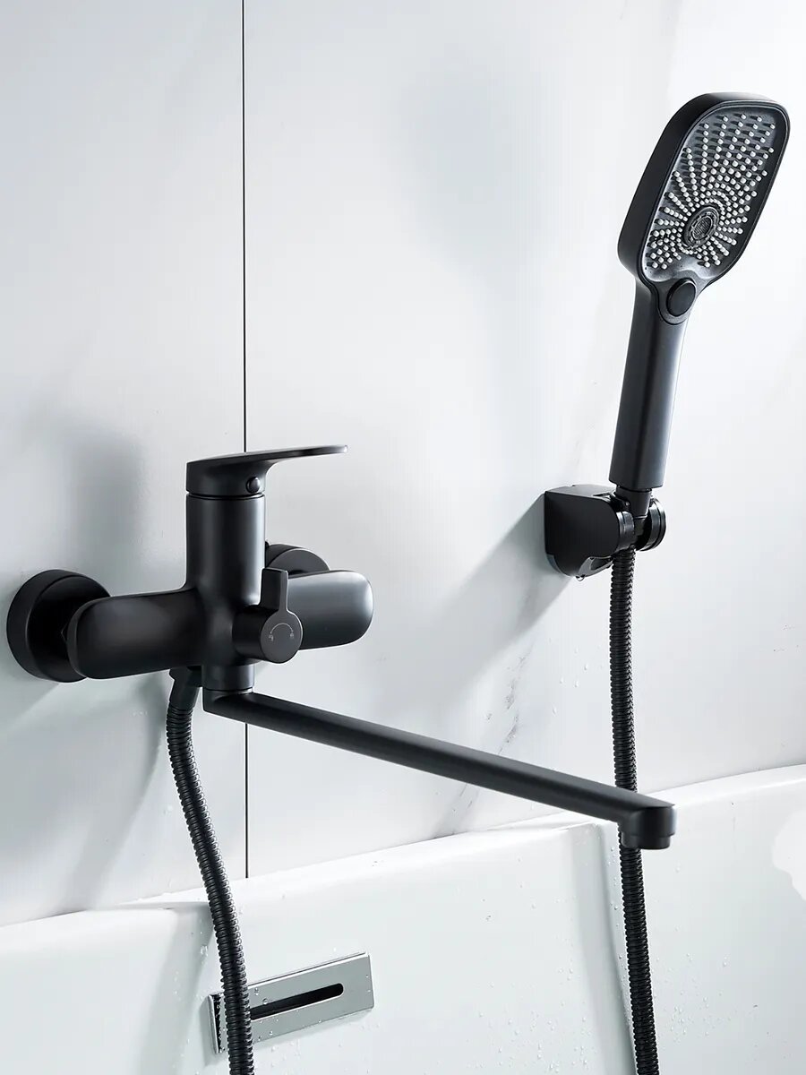 Смеситель для ванны с длинным изливом и душем Shevanik S8522H