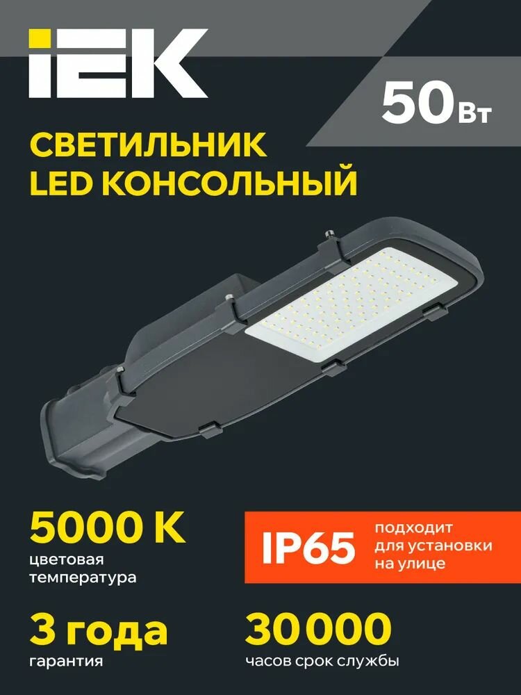 Светильник уличный ДКУ 50Вт 5000К 5000лм ДКУ 1002 IEK "Д"