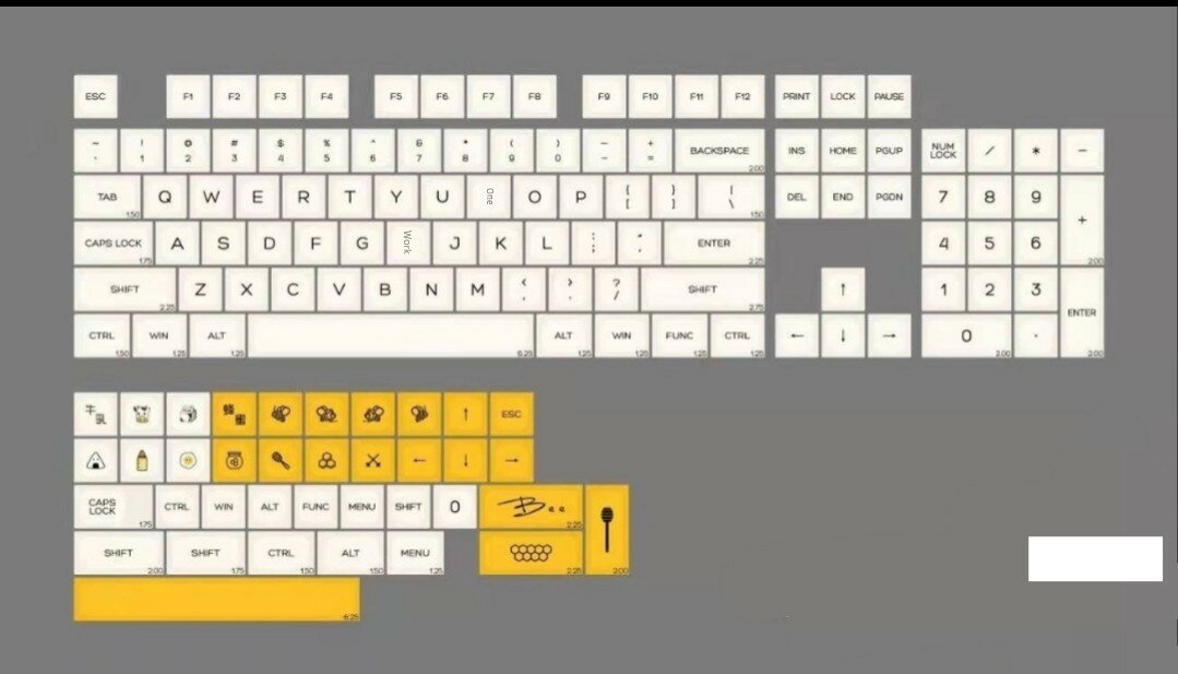 Оригинальные кейкапы XDA Mario avocado honey milk matcha из PBT с сублимационной печатью, совместимые с 61/87/98