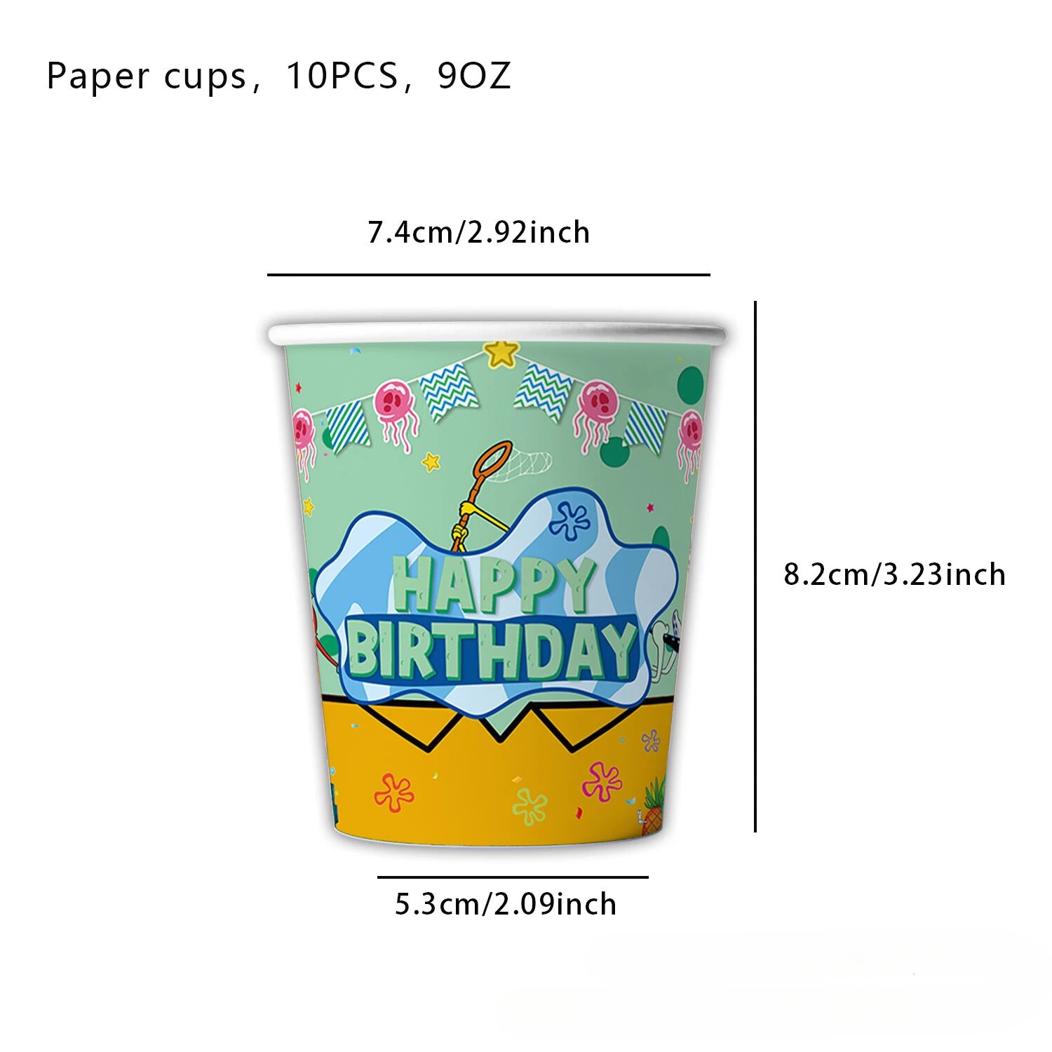 Бутафория для косплея Губка Боб Bandai Paper cup 10pcs