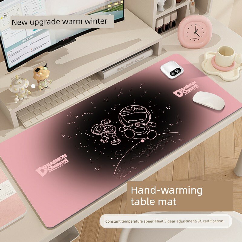 Градиентный коврик для мыши hellokitty с подогревом, очень большой студенческий коврик с подогревом для стола, офисный