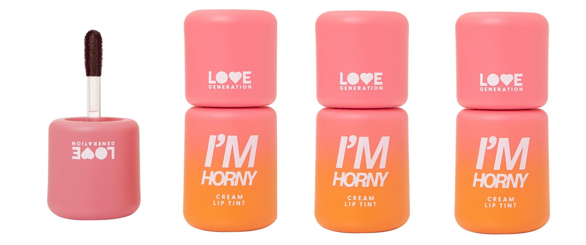 Тинт Love Generation кремовый для губ Lip Tint I'm Horny тон 07 Sugar Plum сливовый, 3 мл - 3 штуки