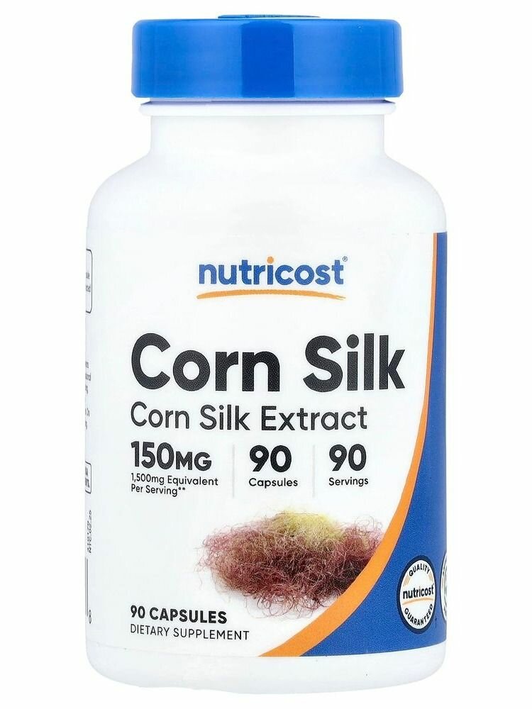 Кукурузные рыльца, 150 мг, 90 капсул, Nutricost