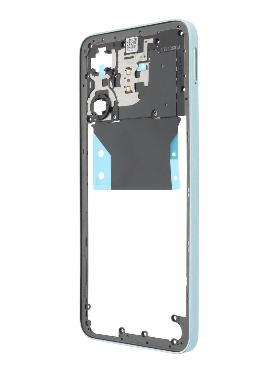 Средняя часть для Xiaomi Redmi 13 4G / 5G Синяя (без NFC и со вспышкой)