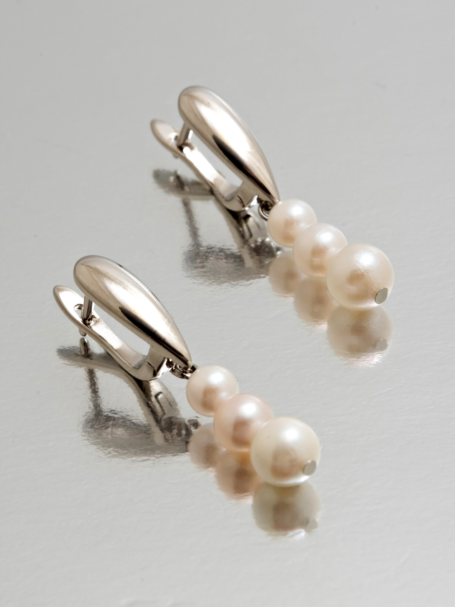 Серьги, жемчуг культивированный