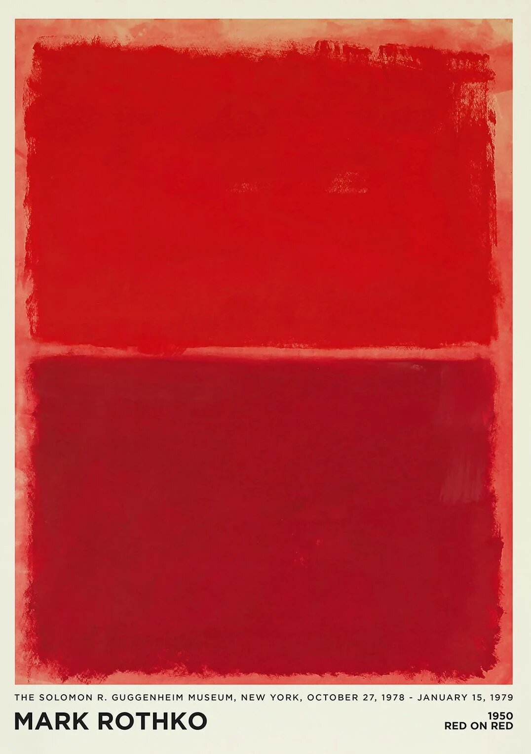 Красная картина Марк Ротко 40x60 см, by-9