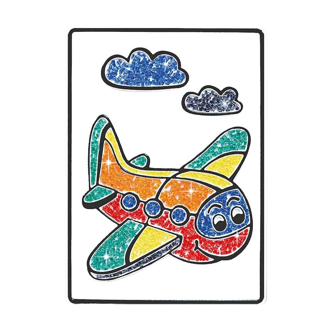 Картина кристаллами Maxiart "Самолётик", набор для детского творчества, 12х18см, блестящий декор