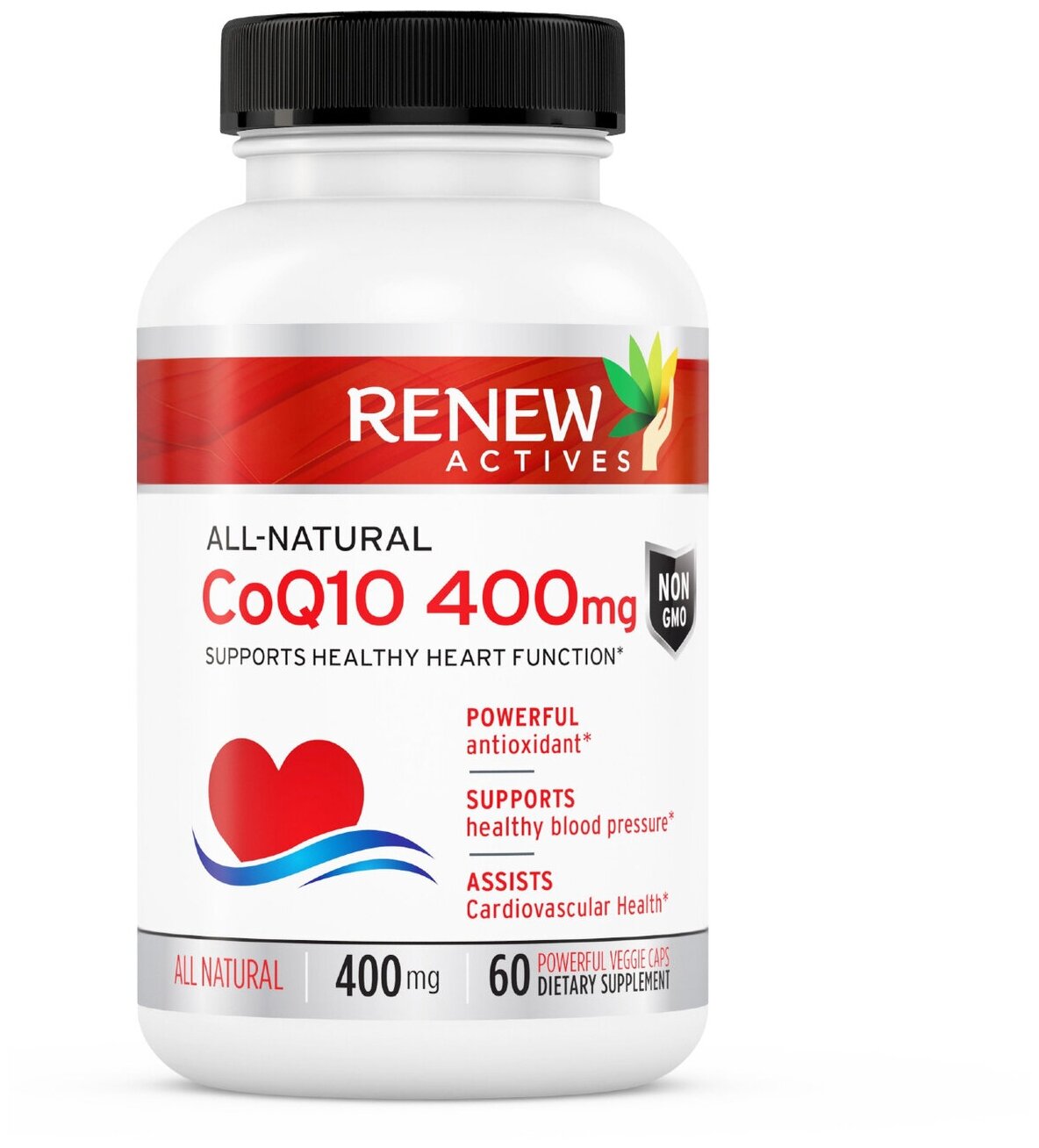 Коэнзим Q10 Renew Actives, для сердца, нервной системы, иммунитета, 400мг, 60 капсул
