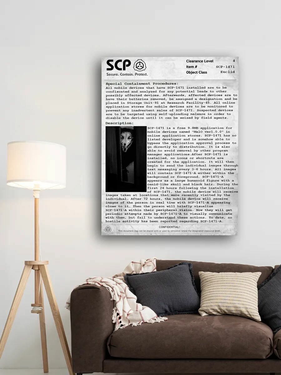 Постер на стену SCP Foundation , плакат 1шт, А2 размер. — фото 1