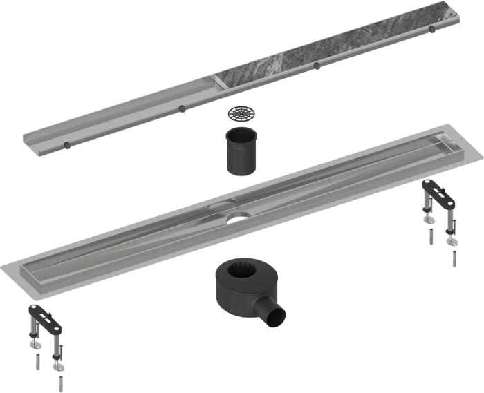Душевой трап (лоток) Timo Drain Systems DS230209/00 900 двусторонняя панель plate под плитку, хром