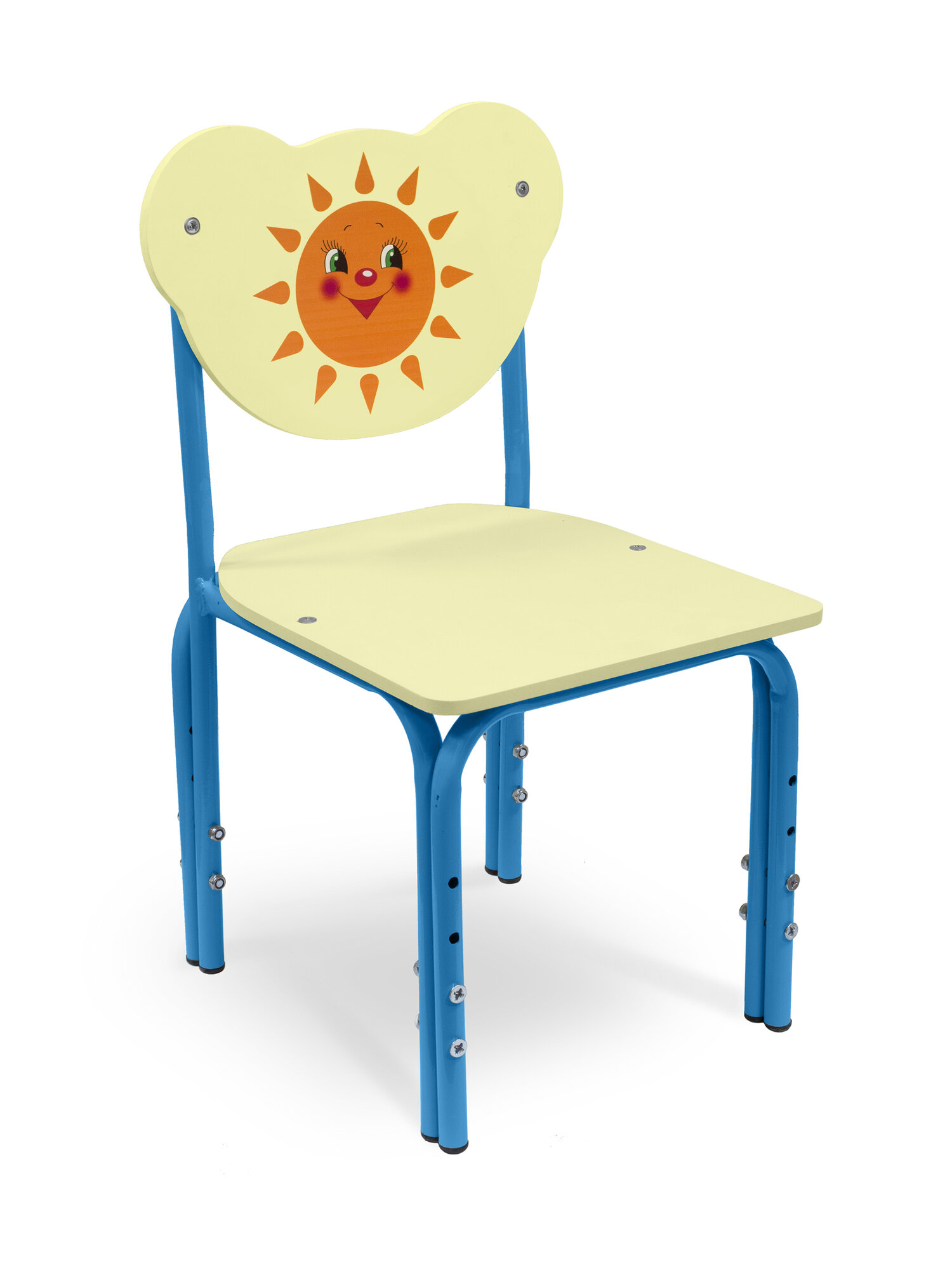 Стульчик детский растущий Солнышко желтые на синем
