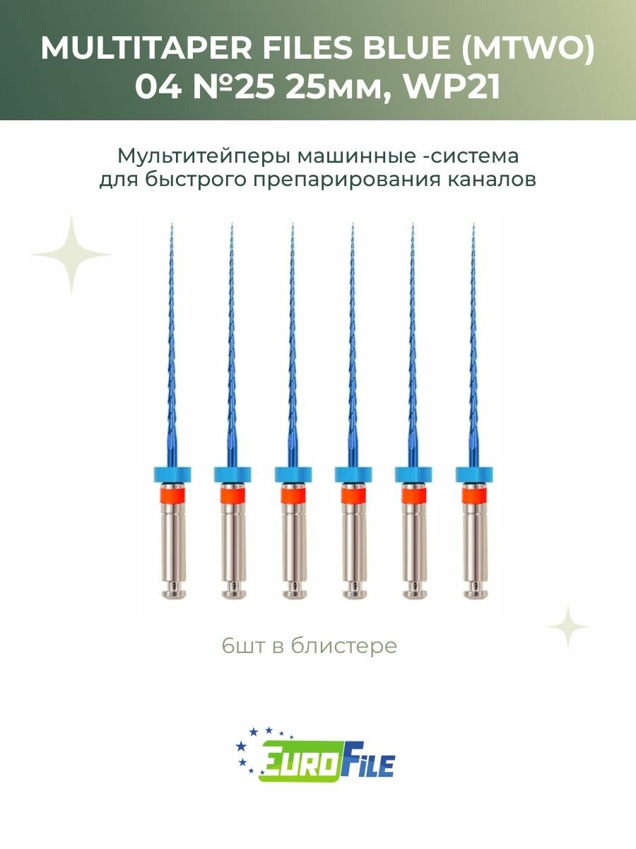Мультитейперы машинные MultiTaper Files Blue 25мм 04-25 WP21, 6шт Еврофайл