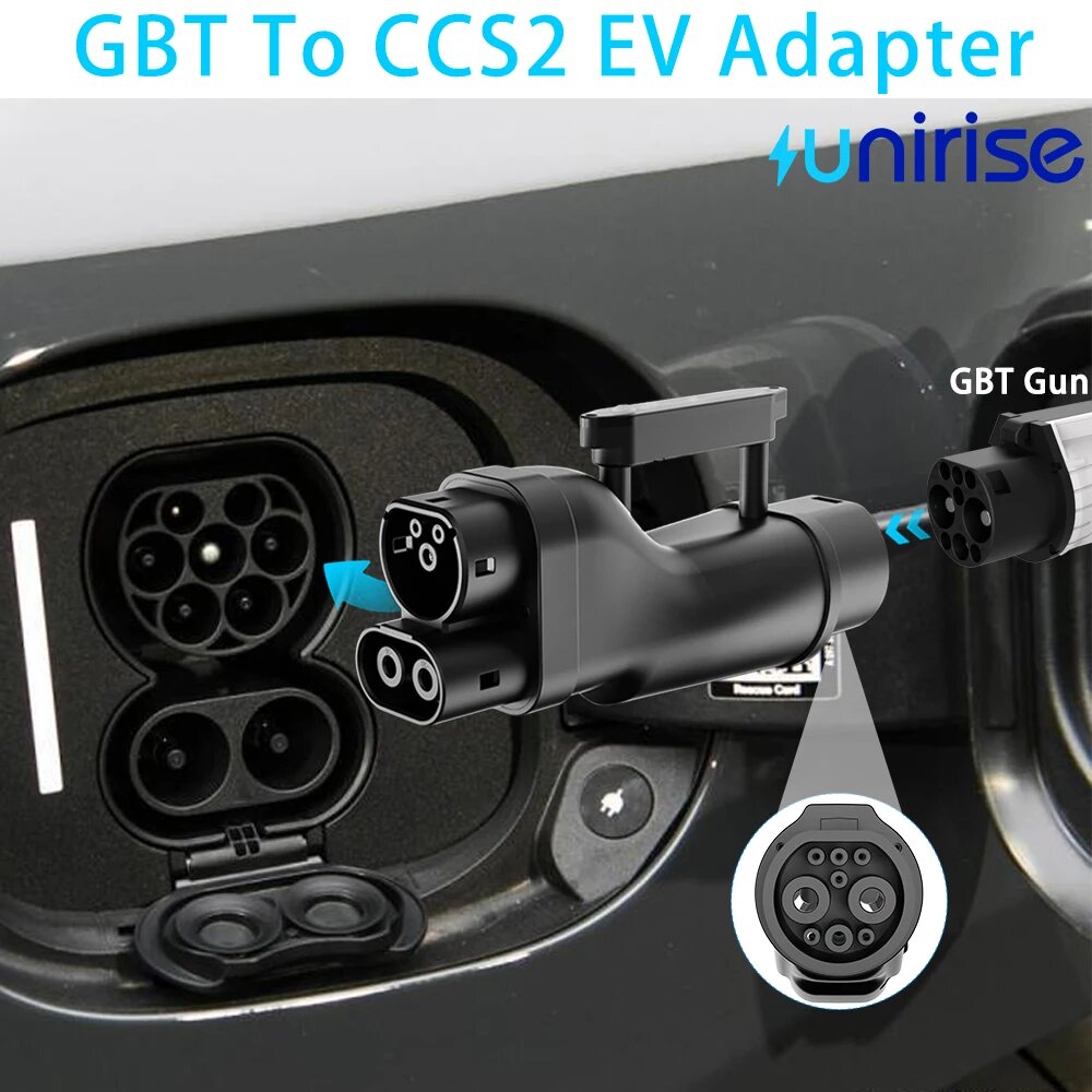 Универсальный адаптер GBT к CCS2 EV 1000 В 250 кВт, станция быстрой зарядки постоянного тока GB/T к CCS Combo 2 для электромобиля, разъем зарядного устройства CCS 2