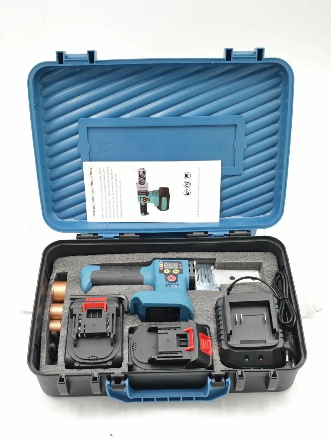 Аккумуляторный паяльник для пластиковых труб (PPR), бесщеточный, с цифровым дисплеем, 21В