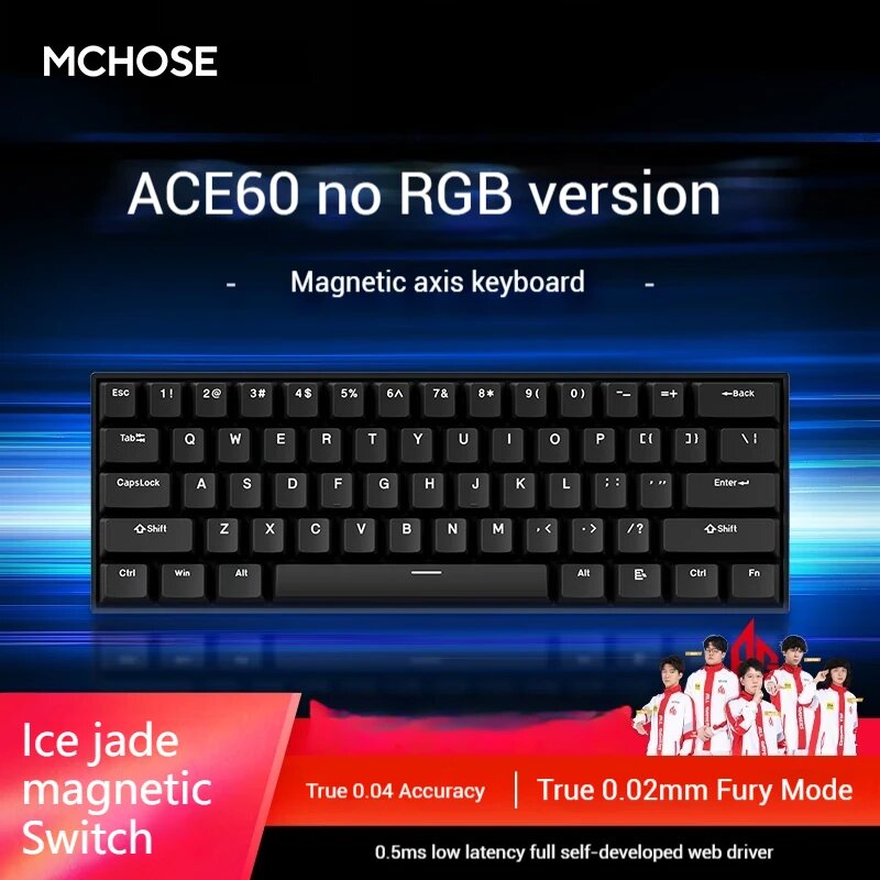 MCHOSE Ace 60Pro Magnetic Switch Mechanical Keyboard Wired RGB Hot Swap 61/68 Key Web Driver Custom E-sports Gaming Keyboard