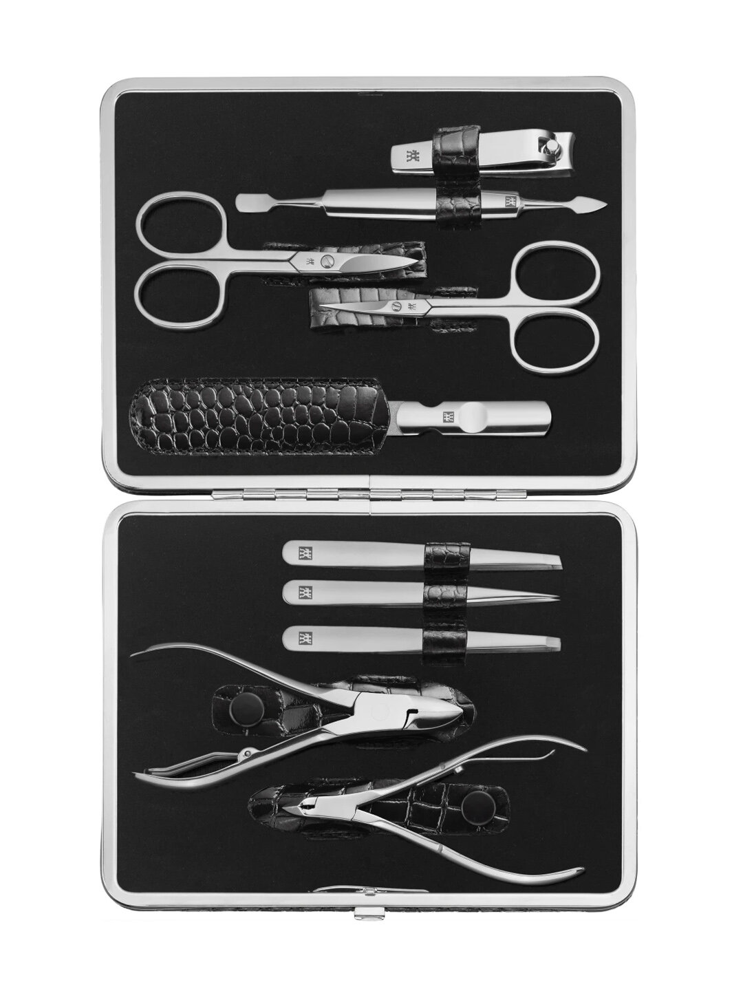 Маникюрный набор в кожаном футляре Zwilling Classic Inox 10 предметов, нержавеющая сталь, отделка крокодил