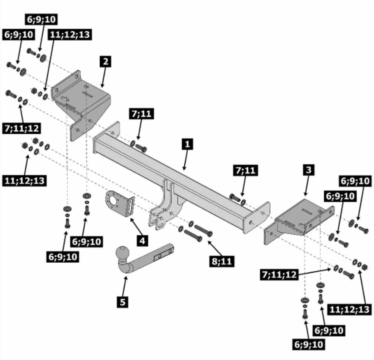 Фаркоп c электрикой Smart для Hyundai ix35 2010-2016, шар A, 1500/75 кг, F.2812.001