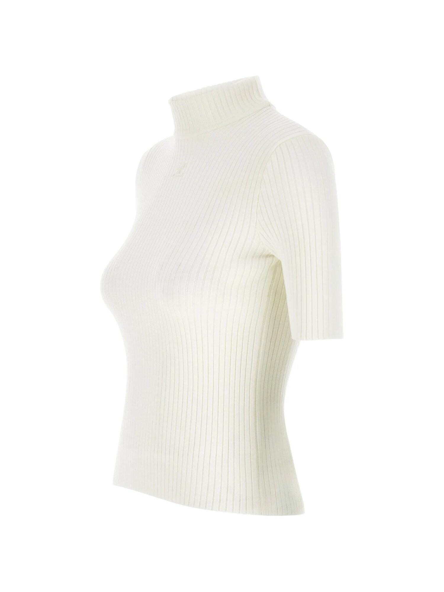 Свитер courreges Reedition, размер 34, , бежевый/белый — фото 1
