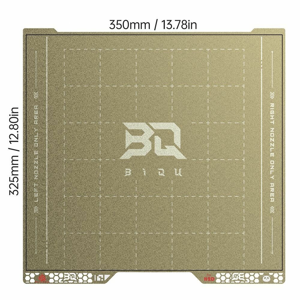 BIQU Panda Build Plate Pyrogrip 350x325MM листовой пружинной стали 3D принтер частей для Bambu Lab H2D 3D принтер