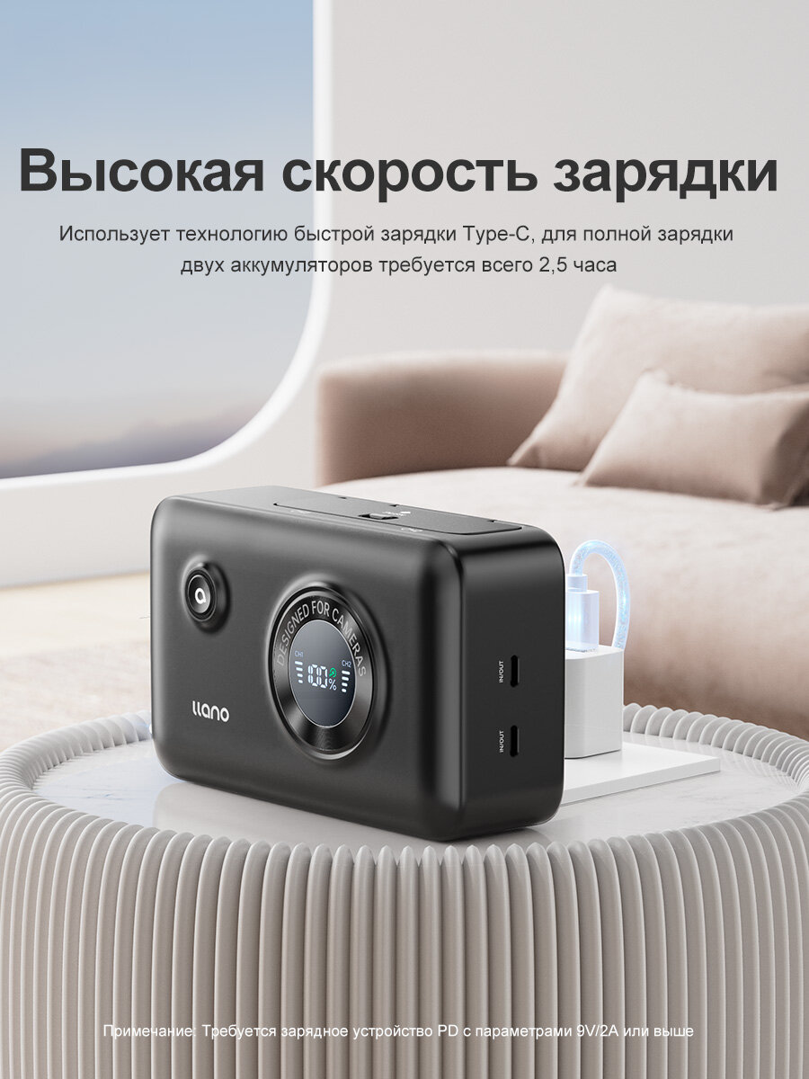 Llano EN-EL15 Зарядное устройство для батареи камеры, совместимо с Nikon Z6 Z7 V1 D50 D600 D610 D750 D7000 D7100, двойной быстрой зарядкой