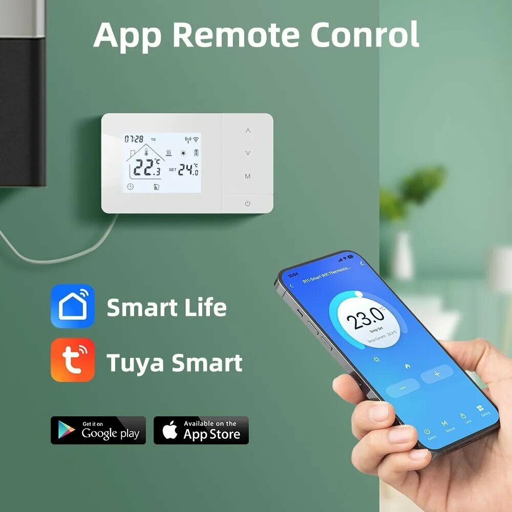 Beok controls Терморегулятор/термостат Для газового котла, Для электрического котла, белый