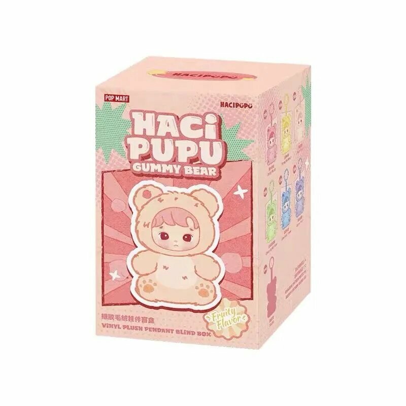 POP MART - Коллекция HACIPUPU Gummy Bear Series Vinyl Plush Pendant Слепая коробка, Подарки, украшения комнат, 1 шт